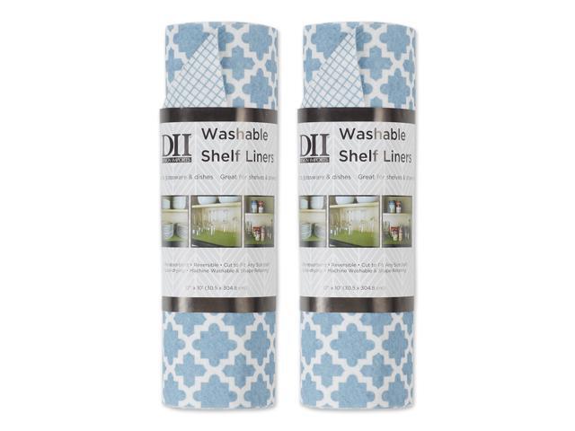 Click here for DII Stonewash Blue Lattice Shelf Liner (Set of 2) prices