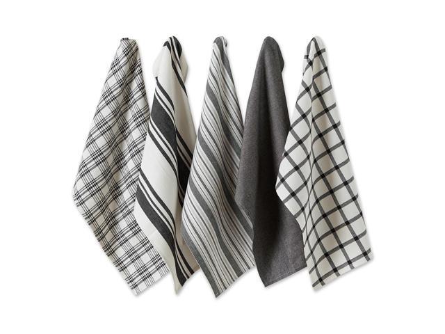 Click here for DII Asst Black Woven Dishtowels (Set of 5) prices