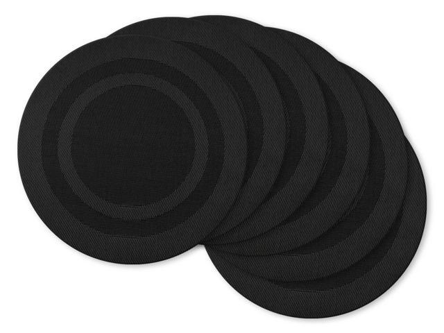 Click here for DII Black Round Pvc Doubleframe Placemat (Set of 6... prices