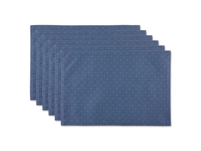 Click here for DII French Blue Tonal Lattice Print Outdoor Placem... prices
