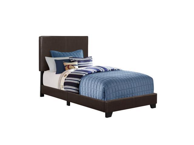 Click here for Ergode BED - TWIN SIZE / DARK BROWN LEATHER-LOOK prices