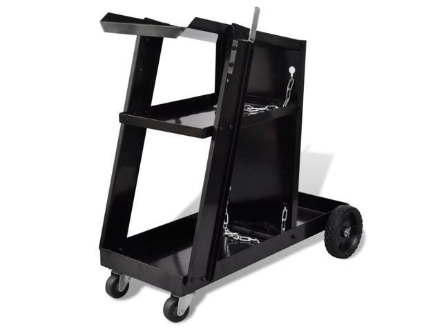Click here for Welding Cart Black with 3 Shelves Workshop Organiz... prices