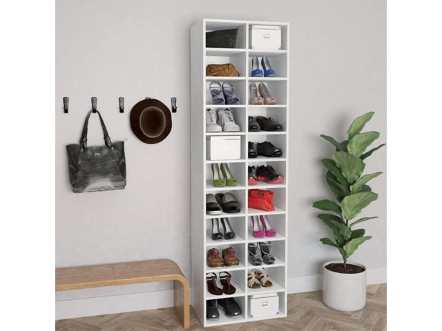 Click here for vidaXL Shoe Cabinet White 21.2x13.3x72 Chipboard prices