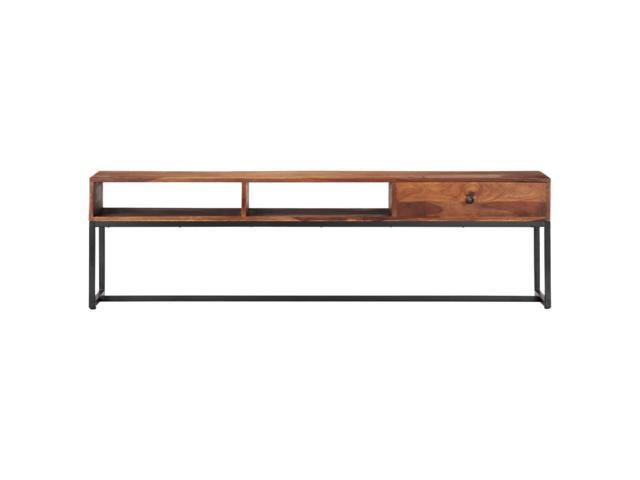 Click here for vidaXL TV Cabinet Natural and Black Solid Acacia W... prices
