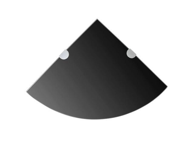 Click here for vidaXL Corner Shelves 2 pcs with Chrome Supports G... prices