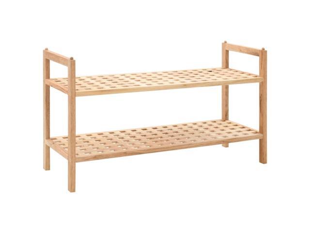 Click here for vidaXL Shoe Rack Solid Walnut Wood 27.2x10.2x15.7 prices