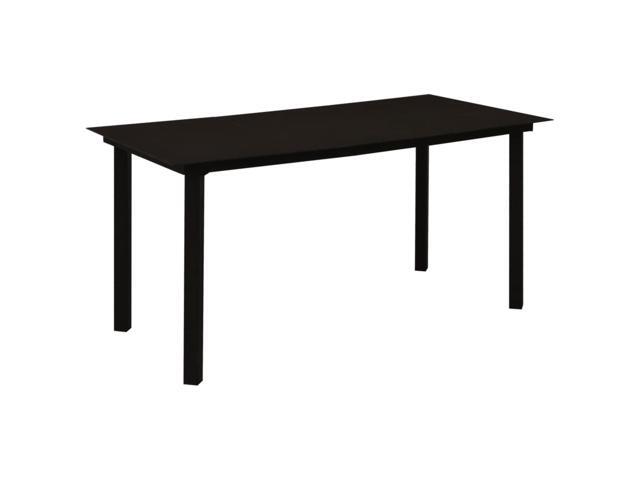 Click here for vidaXL Garden Dining Table Black 59.1x31.5x29.1 St... prices