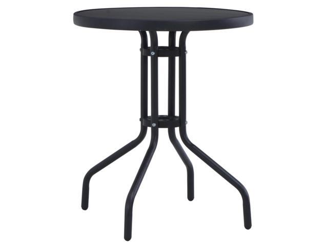 Click here for vidaXL Garden Table Black 31.5 Steel and Glass prices
