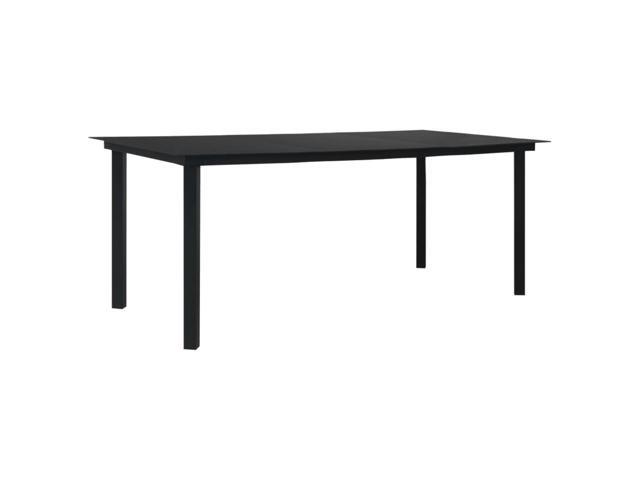 Click here for vidaXL Garden Dining Table Black 74.8x35.4x29.1 St... prices
