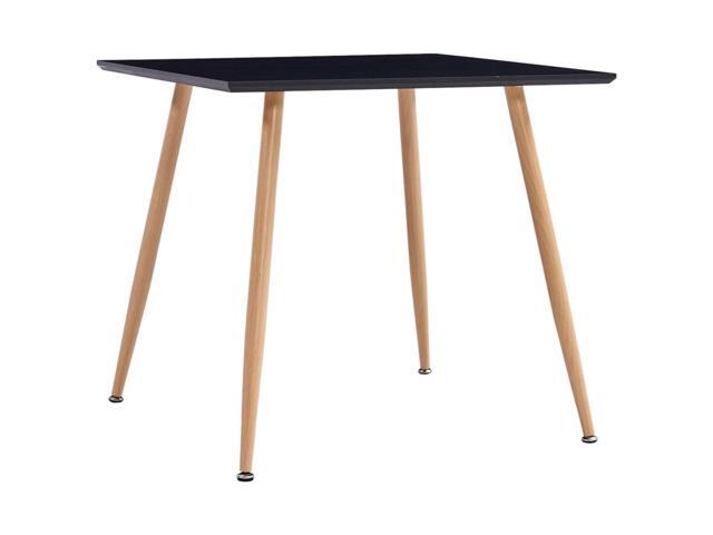 Click here for vidaXL Dining Table Black and Oak 31.7x31.7x28.7 M... prices