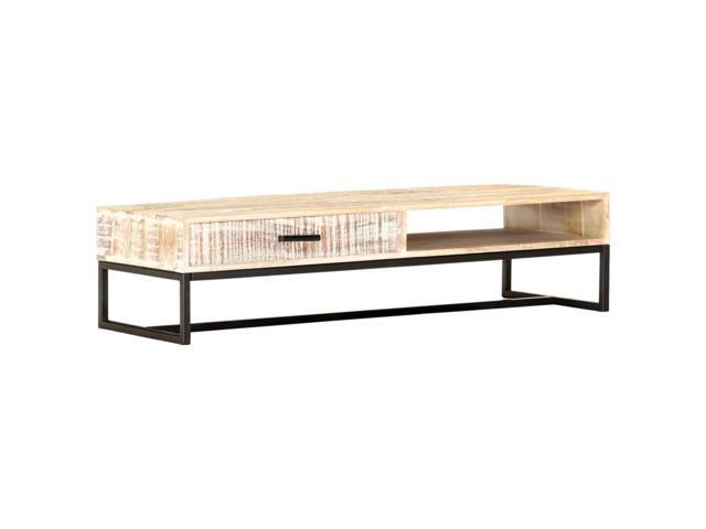 Click here for vidaXL Coffee Table White 46.1x19.7x11.8 Solid Aca... prices