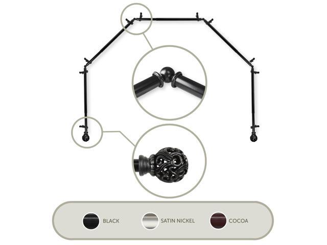 Click here for Cilla 13/16 inch 5-Sided Bay Window Curtain Rod -... prices