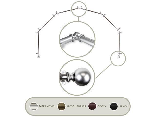 Click here for Lex 13/16 inch 6-Sided Bay Window Curtain Rod - Sa... prices