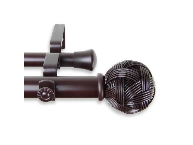 Click here for Zitta Double Curtain Rod 1 inch 160-240 inch - Mah... prices