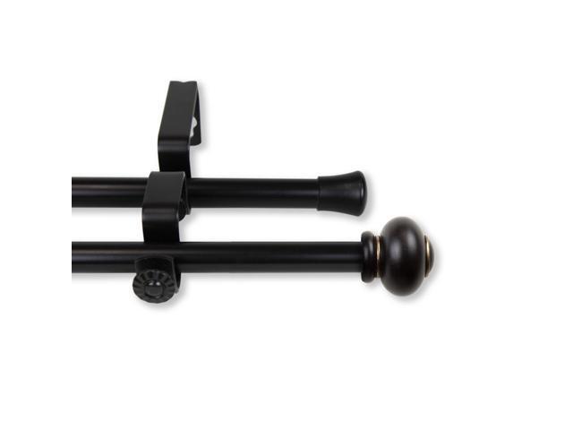 Click here for Carl Double Curtain Rod 5/8 inch 48-84 Inch - Blac... prices