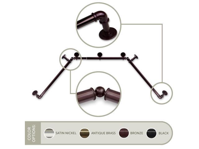 Click here for 1 inch Pipe Bay Window Curtain Rod 23-41  41-78 -... prices