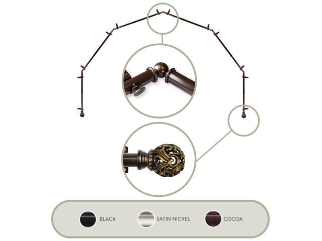 Click here for Cilla 13/16 inch 6-Sided Bay Window Curtain Rod -... prices