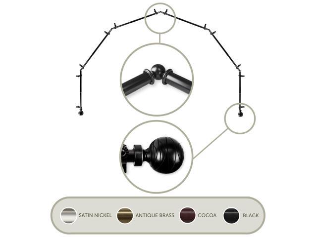 Click here for Lynn 13/16 inch 6-Sided Bay Window Curtain Rod - B... prices