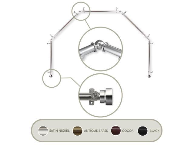 Click here for Thornhill 13/16 inch 5-Sided Bay Window Curtain Ro... prices