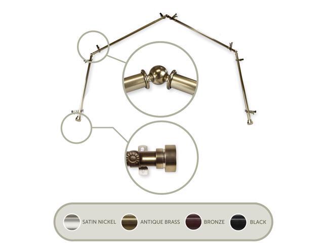 Click here for Thornhill 13/16 inch 4-Sided Bay Window Curtain Ro... prices