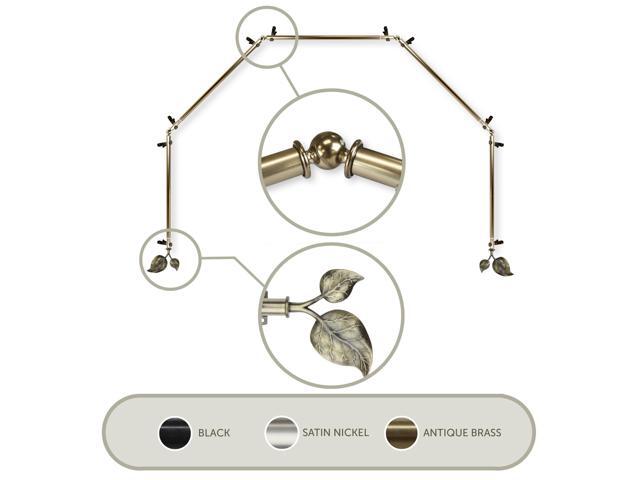 Click here for Eve 13/16 inch 5-Sided Bay Window Curtain Rod - An... prices