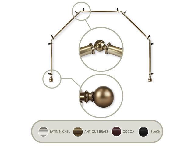 Click here for Lex 13/16 inch 5-Sided Bay Window Curtain Rod - An... prices