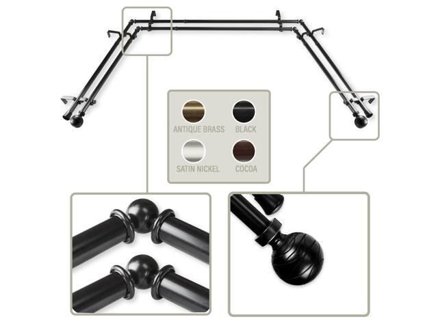 Click here for Lynn 13/16 inch Bay Window Double Curtain Rod 20-3... prices