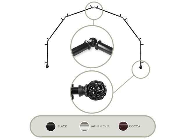 Click here for Cilla 13/16 inch 6-Sided Bay Window Curtain Rod -... prices