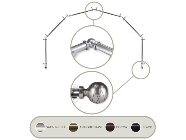 Click here for Lynn 13/16 inch 6-Sided Bay Window Curtain Rod - S... prices