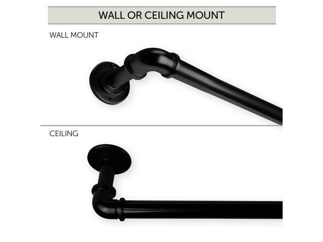 Click here for 1 inch Pipe Blackout Curtain Rod 48-84 inch - Blac... prices