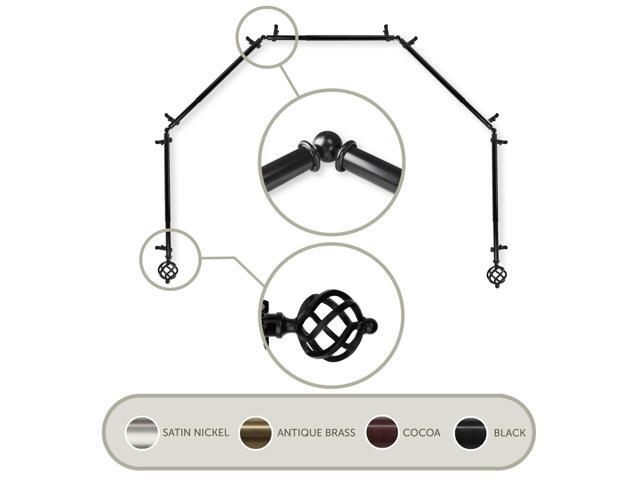 Click here for Roman 13/16 inch 5-Sided Bay Window Curtain Rod -... prices