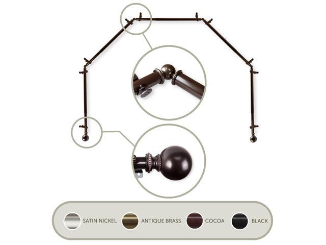 Click here for Lex 13/16 inch 5-Sided Bay Window Curtain Rod - Co... prices