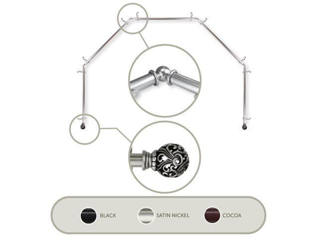 Click here for Cilla 13/16 inch 5-Sided Bay Window Curtain Rod -... prices