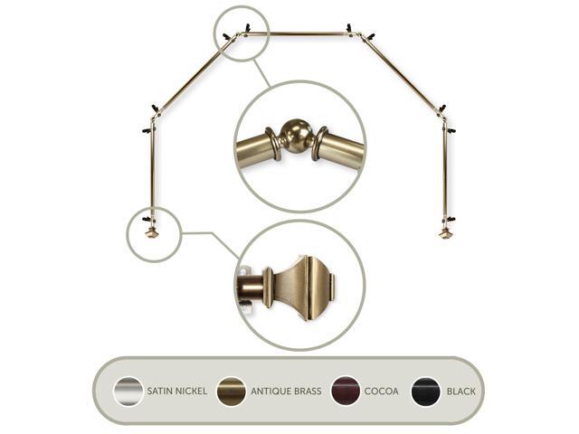 Click here for Maryland 13/16 inch 5-Sided Bay Window Curtain Rod... prices