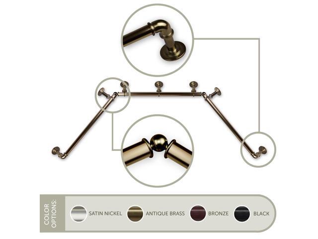 Click here for 1 inch Pipe Bay Window Curtain Rod 23-41  41-78 -... prices