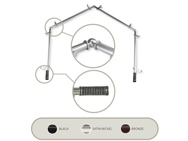 Click here for Weaver 13/16 inch 4-Sided Bay Window Curtain Rod 2... prices