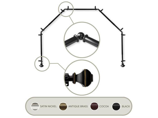 Click here for Maryland 13/16 inch 5-Sided Bay Window Curtain Rod... prices