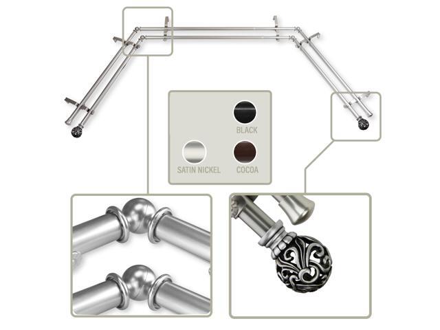 Click here for Cilla 13/16 inch Bay Window Double Curtain Rod 20-... prices