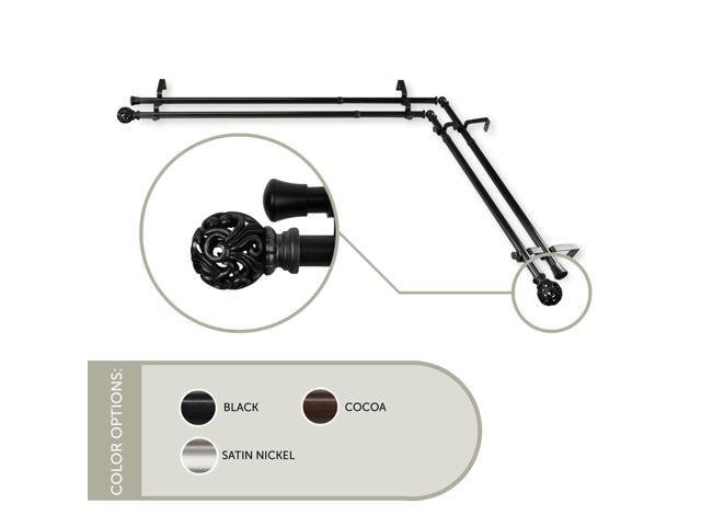 Click here for Cilla Double Corner WIndow Curtain Rod 13/16 inch... prices