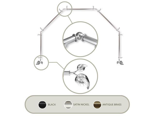 Click here for Eve 13/16 inch 5-Sided Bay Window Curtain Rod - Sa... prices