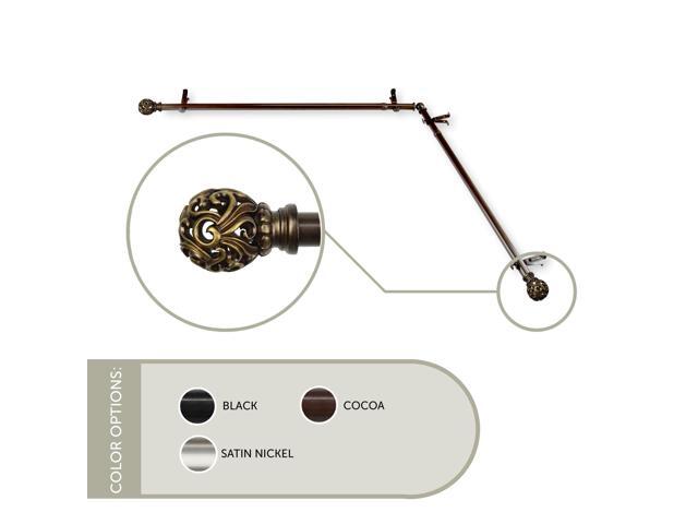 Click here for Cilla Corner WIndow Curtain Rod 13/16 inch 28-48 -... prices