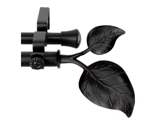 Click here for Eve Double Curtain Rod 13/16 inch 120-170 - Black prices