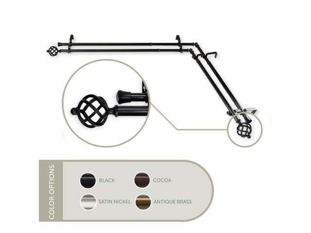 Click here for Roman Double Corner Window Curtain Rod 13/16 inch... prices