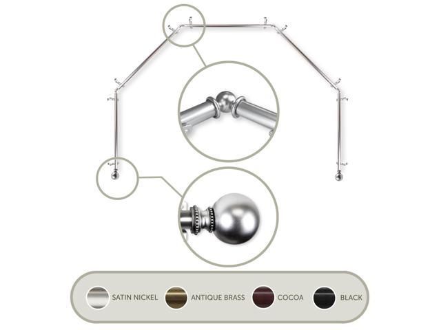 Click here for Lex 13/16 inch 5-Sided Bay Window Curtain Rod - Sa... prices