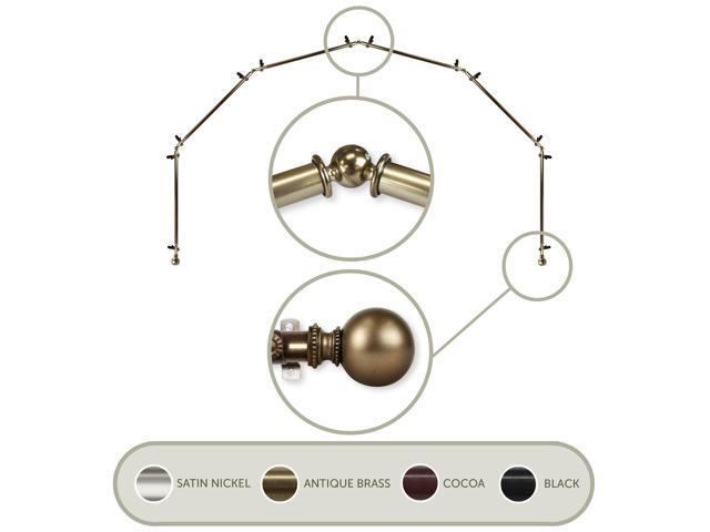 Click here for Lex 13/16 inch 6-Sided Bay Window Curtain Rod - An... prices