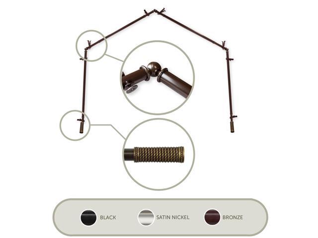 Click here for Weaver 13/16 inch 4-Sided Bay Window Curtain Rod 2... prices