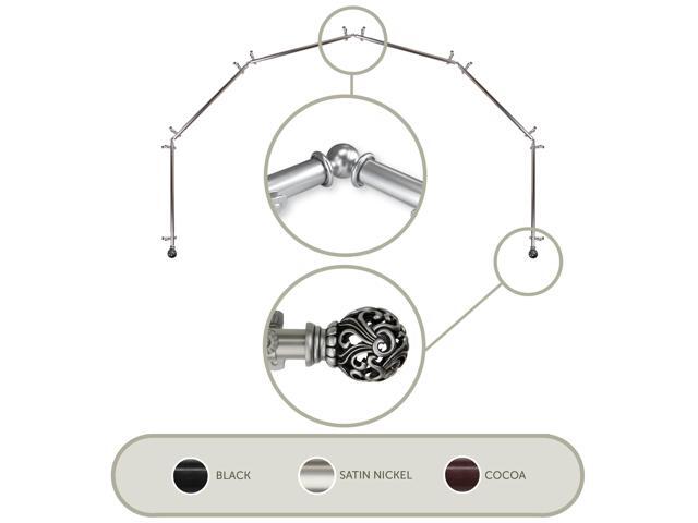 Click here for Cilla 13/16 inch 6-Sided Bay Window Curtain Rod -... prices