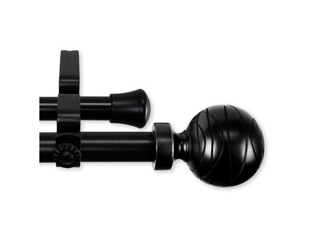 Click here for Lynn Double Curtain Rod 13/16 inch 28-48 - Black prices