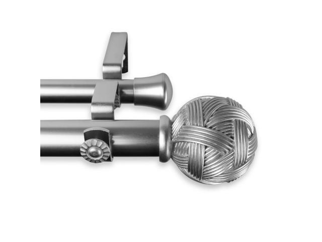 Click here for Zitta Double Curtain Rod 1 inch 160-240 inch - Sat... prices