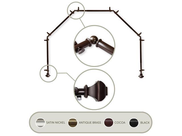 Click here for Maryland 13/16 inch 5-Sided Bay Window Curtain Rod... prices